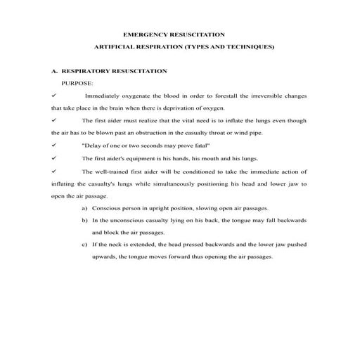 Artificial respiration | PPTX