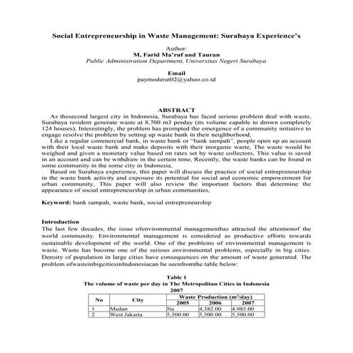 How to design a household waste management training curriculum | PDF