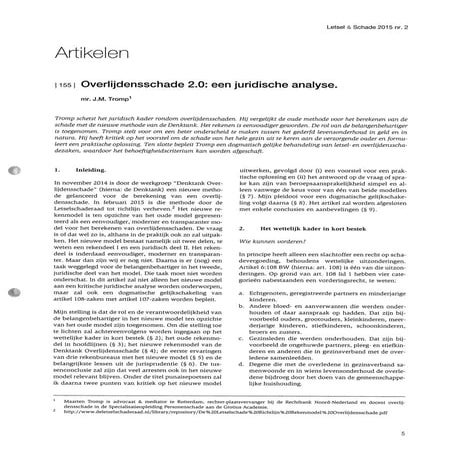 Overlijdensschade 2.0: een juridische analyse | PDF