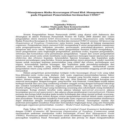 Model Tiga Lini (Three Lines Model) Tata Kelola RISIKO _Training "RISK ...