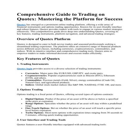 Mastering the platform for success quotx | DOCX