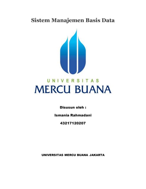 Komparasi penggunaan physic file dan logical file pada MS Access dan MySQL | PDF