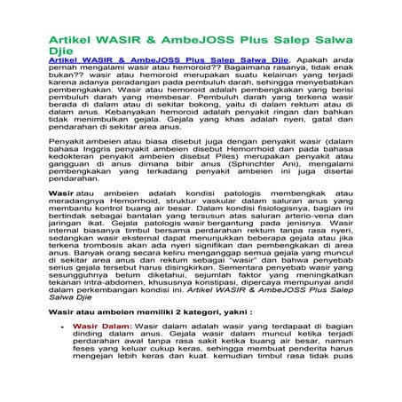 Wasir stadium 3 bisa sembuh sendiri gak | PDF