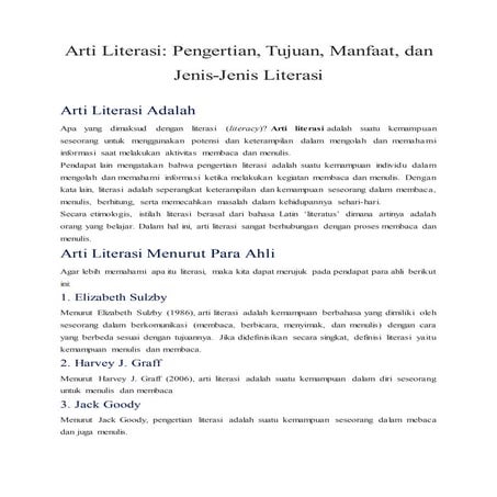 Arti literasi | DOCX