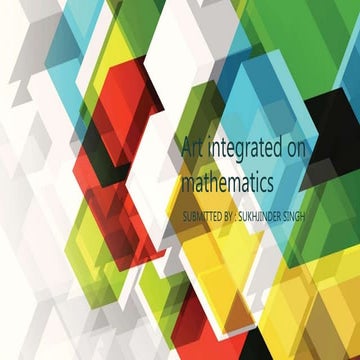 Art integrated on mathematics | PPTX