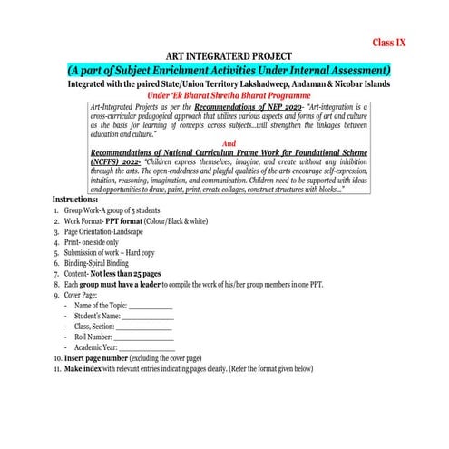 Art Integrated Project (AIP) (IX).pdfppp | PDF