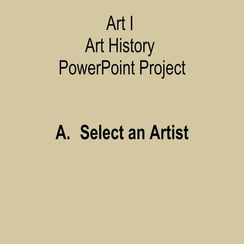 Art i power point project description | PPT