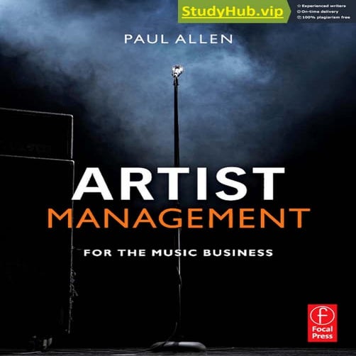 Artist Management For The Music Business | PDF