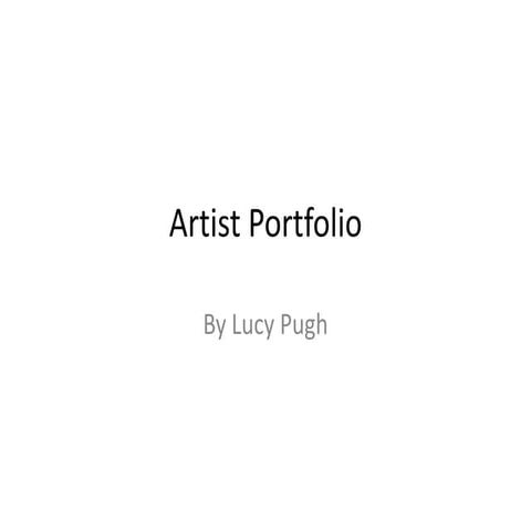 Artist portfolio powerpoint | PPTX
