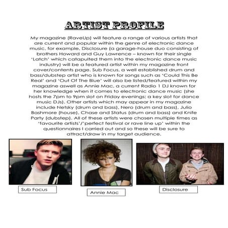 Artist profile | PDF