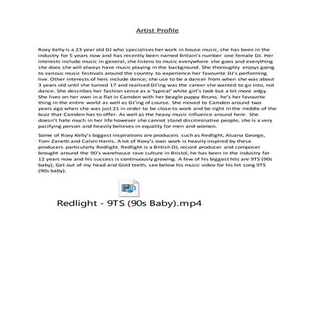 Artist profile | PDF