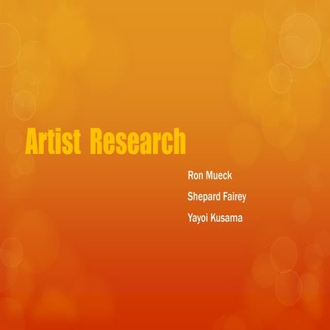 Artist research | PPT