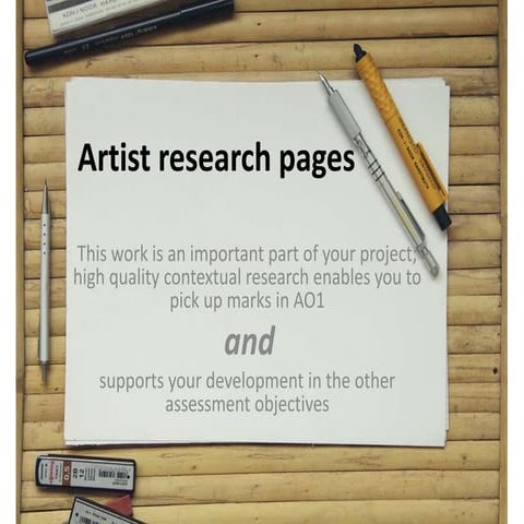 Artist research pages | PPTX
