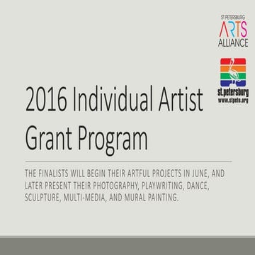 Arts Alliance - Artists Grant Program | PPT