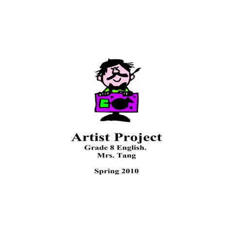 Artists project worksheets | PDF