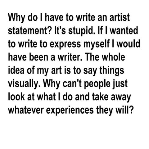Artists statements | PPT