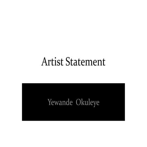 Artist statement | PPTX