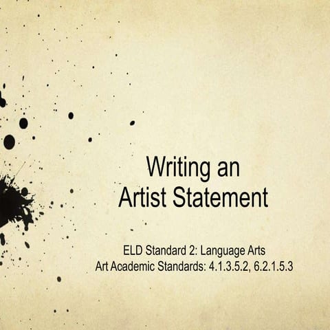 Artist statement again | PPTX