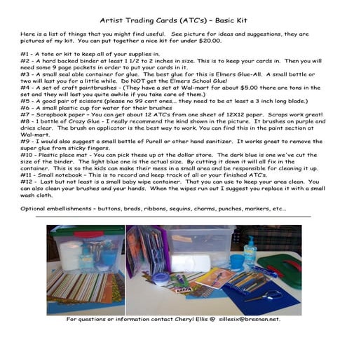 Artist Trading Cards | PDF | Scrapbooking | Arts and Crafts