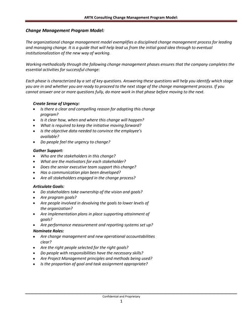 Presentation on Change Management | PPT