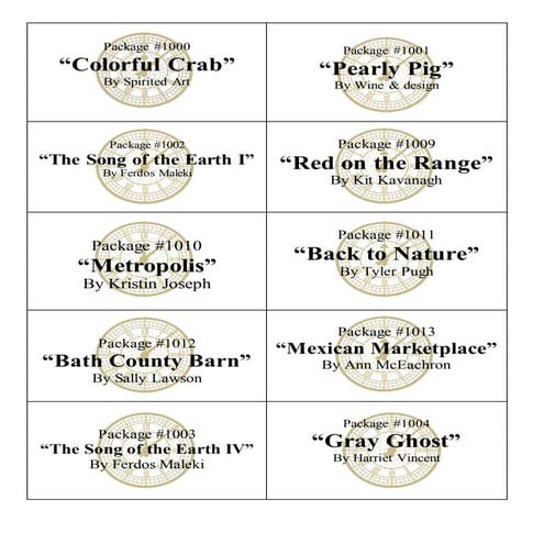 Art Walk Labels | DOCX | Design | Fine Art