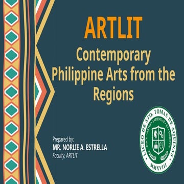 CPAR MODULE 1 Contemporary Arts for Senior High School Grade 12 Quarter ...