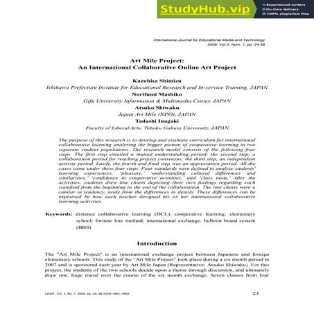 Art Mile Project An International Collaborative Online Art Project | PDF