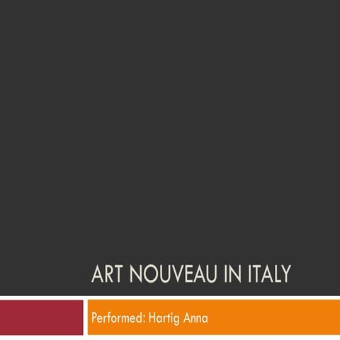 Art nouveau in italy | PPT