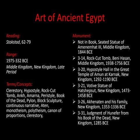 Art of ancient egypt part ii upload | PPT
