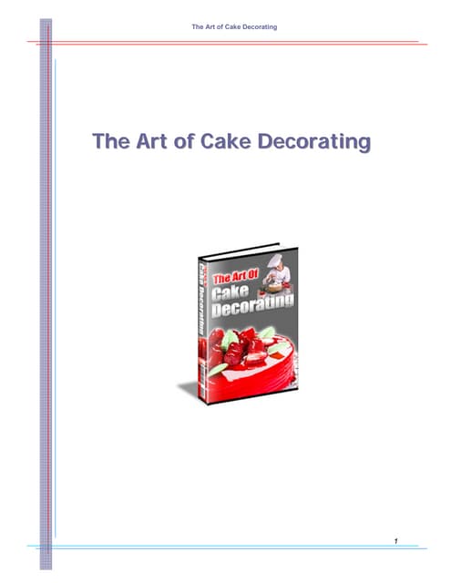 Cake decorating | PPT | Desserts and Baking | Food & Drink
