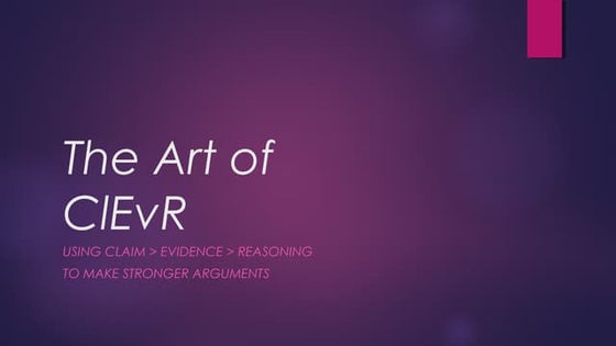 Elaboration of the evidence | PPT