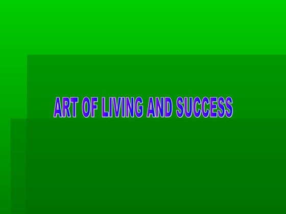 Art of living | PPT