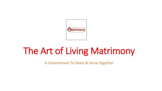 Kshatriya Matrimony - Art of Living Matrimony | PPTX | Marriage and ...