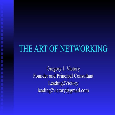 Art Of Networking | PPT