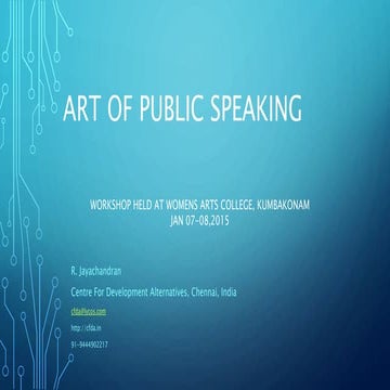 Art of public speaking | PPTX