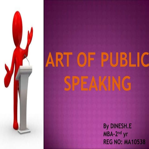 Art of speaking ppt 2013 | PPTX