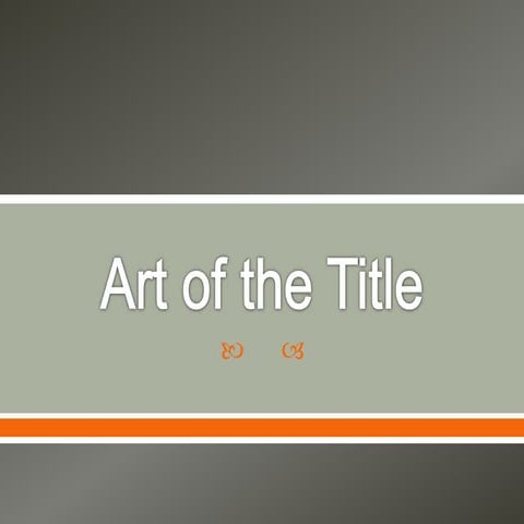 Deconstruction of titles, kiss kiss bang bang | PPTX