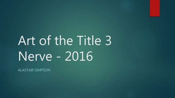 Nerve title opening | PPT