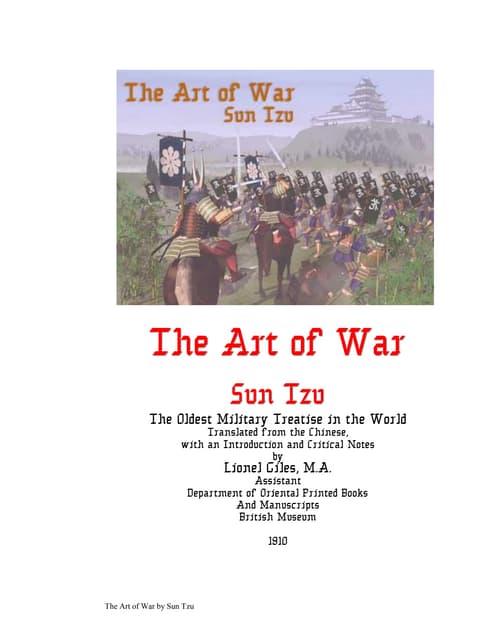 Sun tzu – the art of war | PPTX