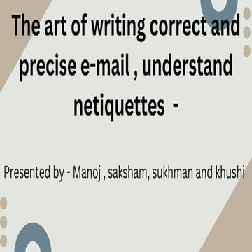 Email netiquette | PPTX