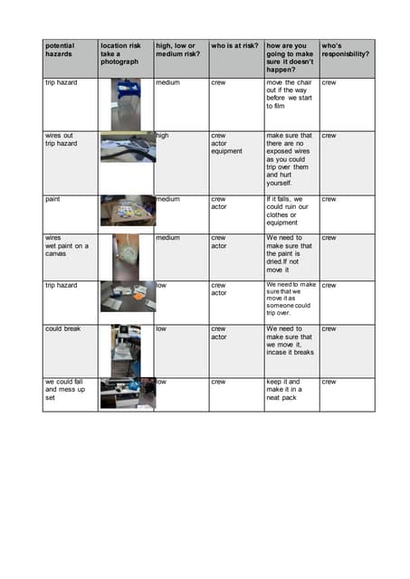hall risk assessment | PDF
