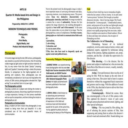 ARTS III Grade 10.pptx lesson for the third quarter | PPTX