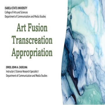Element of art, Transcreation and usions and overlapping and ...