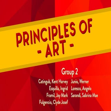 Principles of Art - Group 2 | PPT