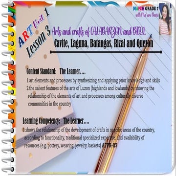 ARTS 7 | MINDANAO'S ARTS AND CARFTS | PPTX