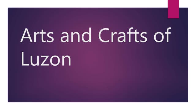 Folk Arts and Crafts of Southern Tagalog and Bicol Region | PPTX
