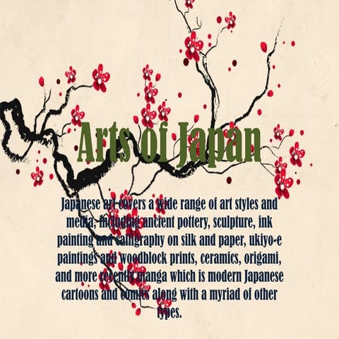 Arts of Japan- painting sculpture visual art | PPTX
