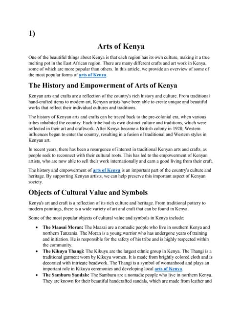 souvenirs from Kenya | PDF
