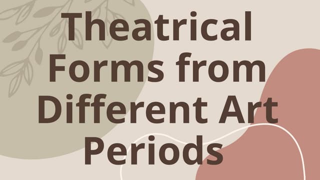 Q4-PPT-Arts9_Lesson 1 (History of Theatrical Forms and Evolution) (1 ...