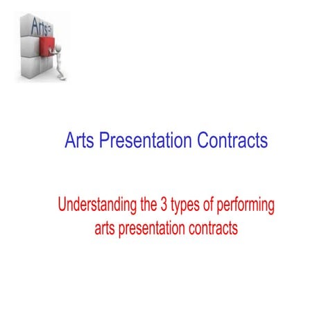 Arts presentation contracts | PPT